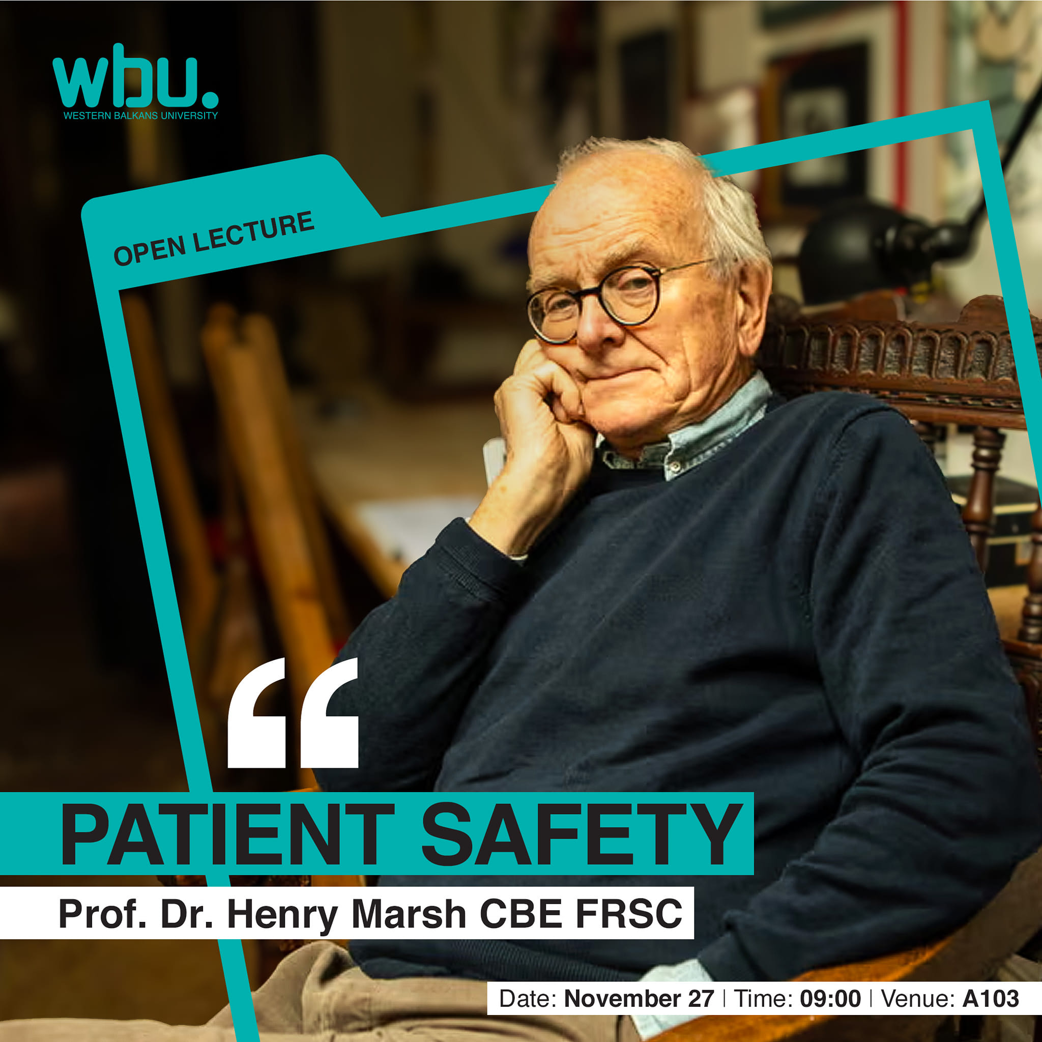 Open Lecture with Prof. Dr. Henry Marsh CBE FRSC - WBU Blog